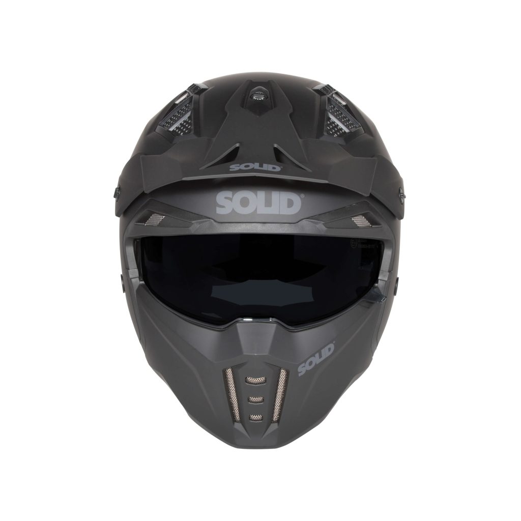 S46 Full-Face with a drop down tinted shield & removable chin-bar - SOLID Helmets