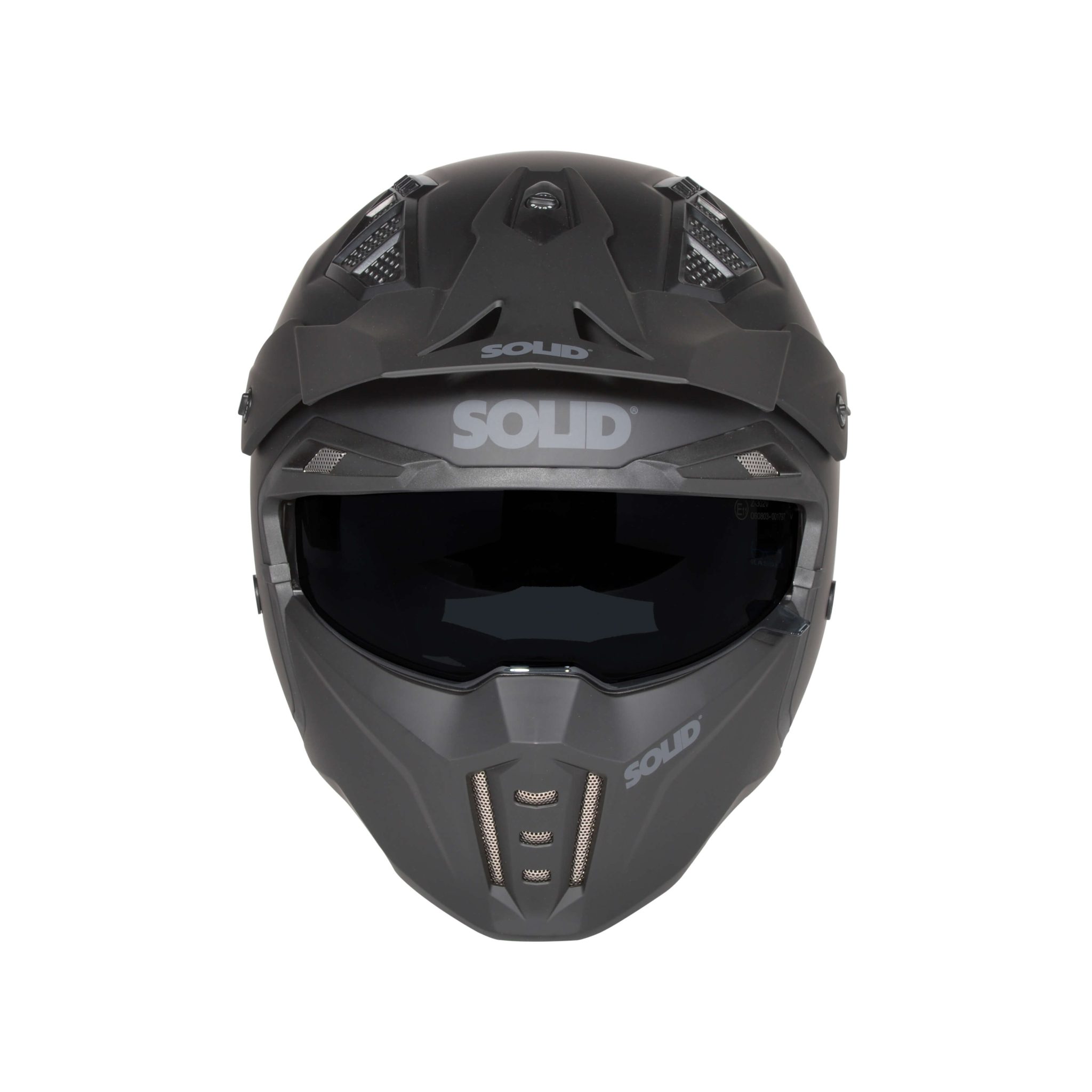 S46 Full-Face with a drop down tinted shield & removable chin-bar - SOLID Helmets
